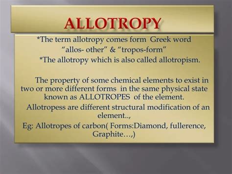Ppt Allotropy Powerpoint Presentation Free Download Id10483568