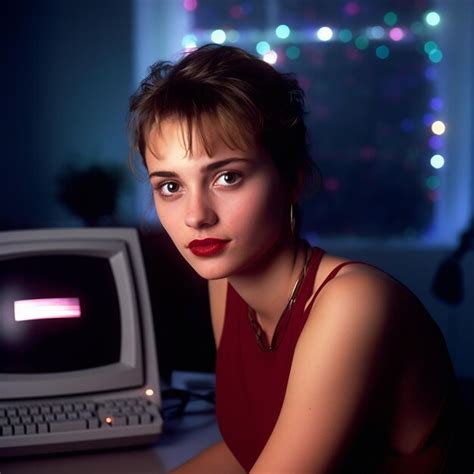 Premium Ai Image Beautiful Girl In White Background 90s