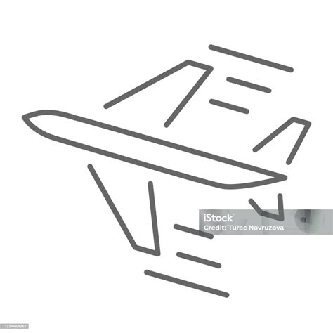 공기 배달 얇은 라인 아이콘 물류 기호 흰색 배경에 비행 비행기 벡터 기호 모바일 개념 및 웹 디자인에 대한 개요 스타일의 항공화물 캐리어 아이콘 벡터 그래픽 가냘픈에 대한