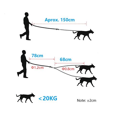 Двоен повод за кучета Полиестер Найлон 150 см Черен Emag Bg