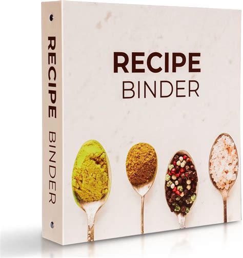 3 Ring Full Page Recipe Binder 85x11 In Kit With 50 Page