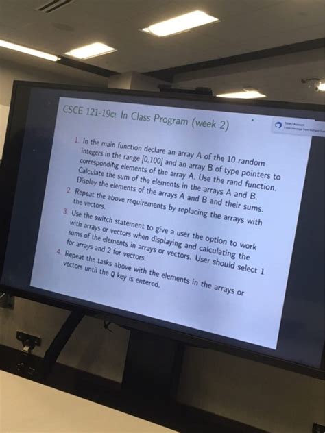 Solved Csce 121 190 In Class Program Week 2 1 In The
