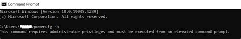 this command requires administrator privileges and must be executed