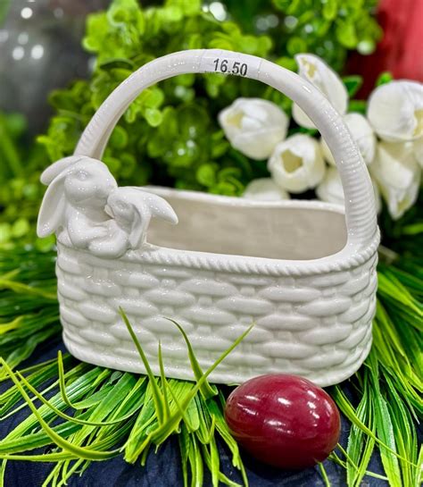 საწყობი ბიბი 🌿სააღდგომო დეკორატიული კალათა მასალა კერამიკა ფასი 16 50