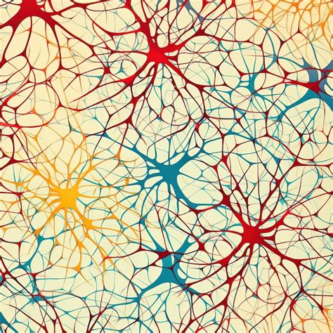 Premium Photo Seamless Pattern Texture With Millions Of Neurons Warm