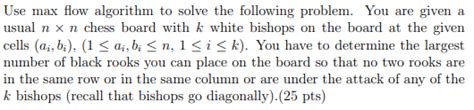 Solved Use Max Flow Algorithm To Solve The Following