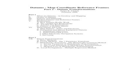 Datums Map Coordinate Reference Frames Part 2 Technote