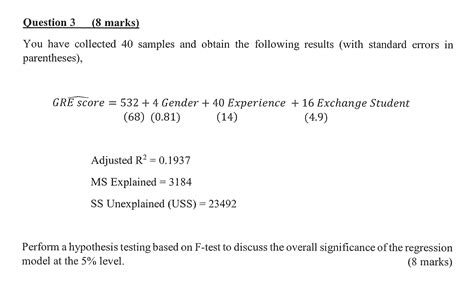 solved question 3 8 marks you have collected 40 samples
