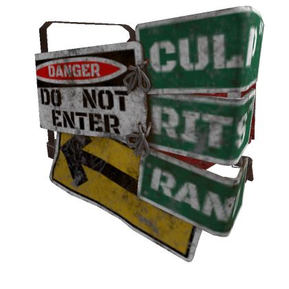 Rust Road Sign Chest Plate Roblox