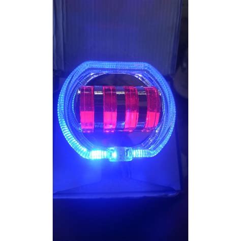 Jual Lampu Utama Biled Projector Mode Daymaker Projie Biled 4 LED 8D Plus Shroud 4 5 Inch