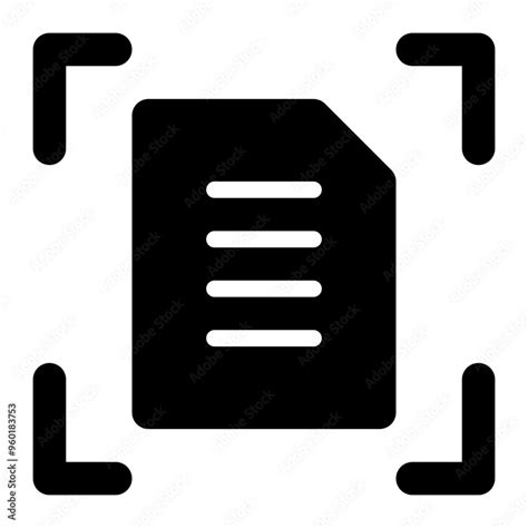 Data Capture Identification Scanning Iot Internet Of Things Solid Or Glyph Icon Stock Vector