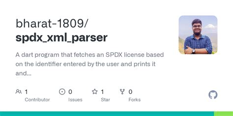 github bharat 1809 spdx xml parser a dart program that fetches an
