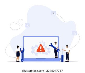 Computer Troubleshooting Concept Vector Illustration Basic Stock Vector Royalty Free