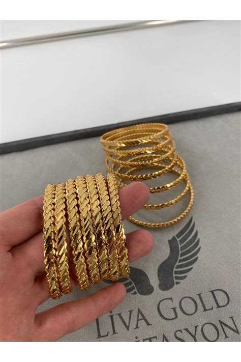 Liva Gold İmitasyon 22 Ayar Altın Kaplama Burma Bilezik Fiyatı