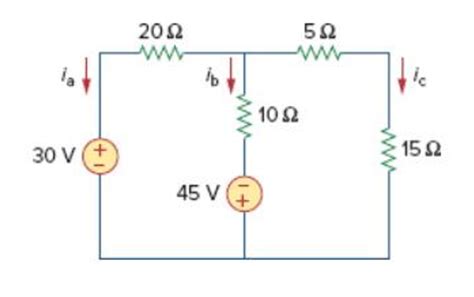 Solved Use Mesh Analysis To Obtain Ia Ib And Ic In The Chegg