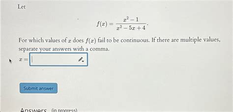 solved letf x x2 1x2 5x 4for which values of x ﻿does f x