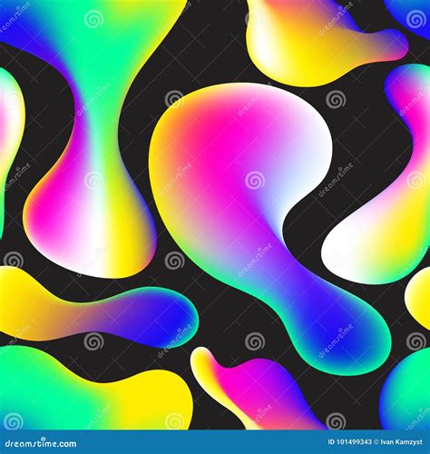 Fluid Color Seamless Pattern Modern Stock Vector Illustration Of