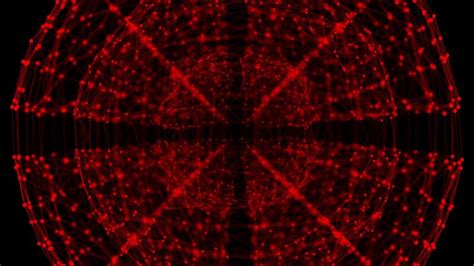red color lines and dots plexus 3d sphere depth of field modern design