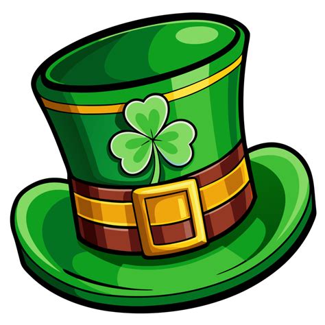 Traditional Irish Hat With Clover And Shamrock 49731135 Png