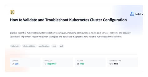 How To Validate And Troubleshoot Kubernetes Cluster Configuration Labex