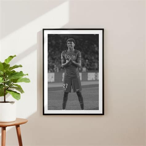 Lamine Yamal Poster Football Motivational Print Black And White