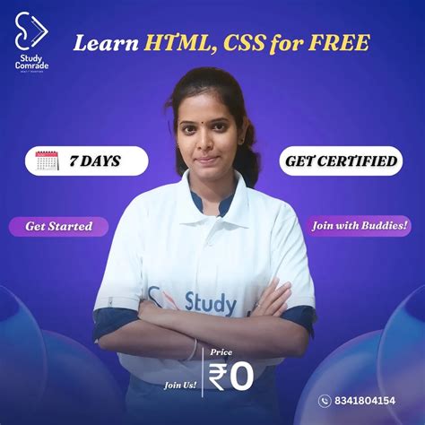 Study 🔖learn Html And Css In Just 7 Days 🗂️get Certified For Free 📍