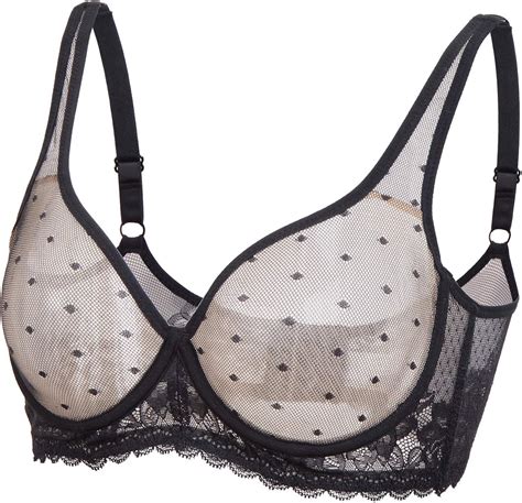 Damen Bralette Sheer Mesh Ungef Ttert Spitze Durchsichtig Bergr E Bh