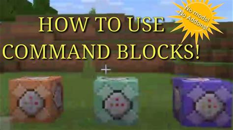 how to use command block tutorial youtube