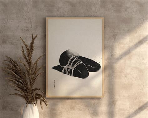 Bdsm Black And White Shibari Art Print Bondage Kink Erotic Art