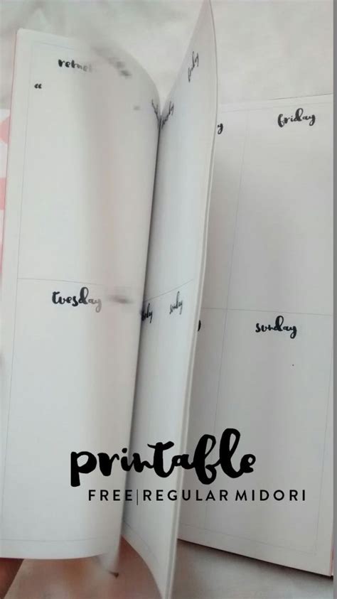 Free Midori Travelers Notebook Printable Midori Travelers Notebook Travelers Notebook