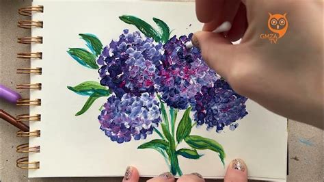 როგორ დავხატოთ ყურის ჩხირებით ყვავილები გემას ხატვის გაკვეთილები Youtube