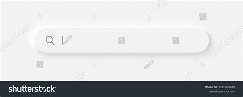 search bar neumorphism design 3d rendering stock vector royalty free