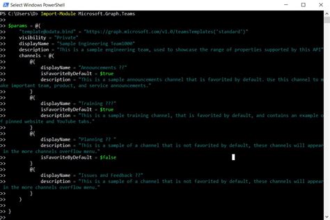 Create Microsoft Teams Using Graph Powershell