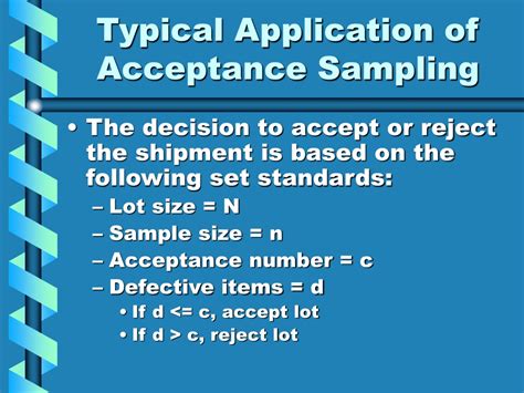 PPT Acceptance Sampling PowerPoint Presentation Free Download ID