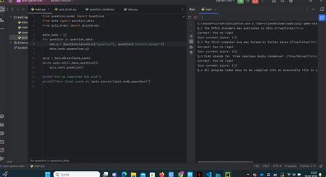Vianney Badoana On Linkedin 100daysofcode Pythonbootcamp Gamedevelopment Quizgame