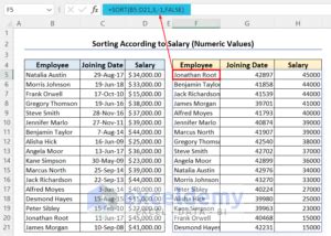 How To Use SORT Function In Excel Suitable Examples