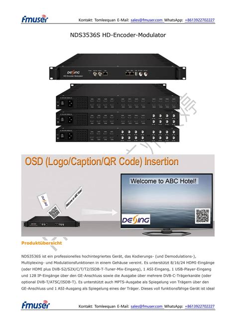 NDS S HD Encoder Modulator By FMUSER Broadcast Issuu