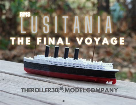 Rms Lusitania Model Detailed Wartime Replica 1 Foot Length Etsy