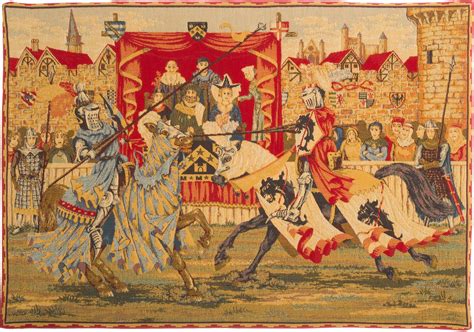 Medieval Jousting Woven Wall Tapestry The Tapestry Shop