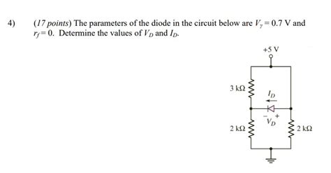 solved 17 points the parameters of the diode in the