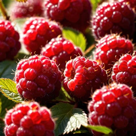 Raspberry Fresh Raw Organic Fruit Stock Illustration Illustration Of