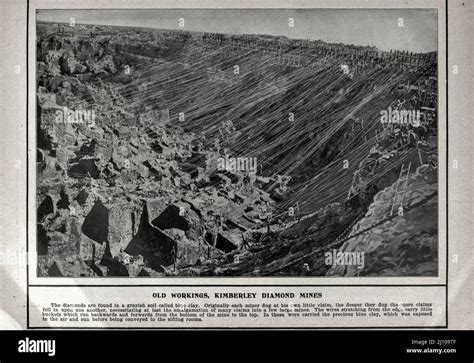 Old Workings — Kimberley Diamond Mines Black And White Photograph From