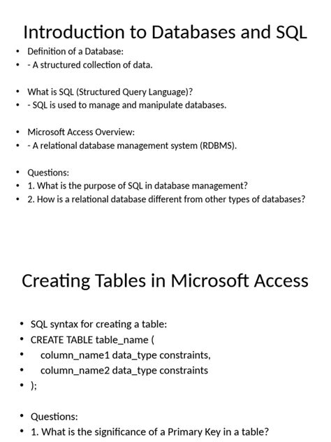 Sql Year 13 Pdf