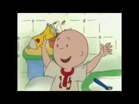 caillou throws a temper tantrum and gets grounded - YouTube