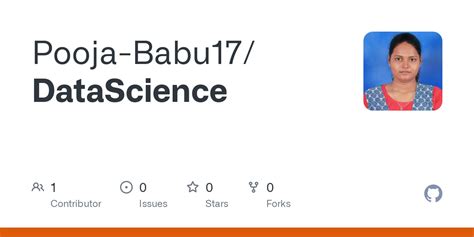 GitHub Pooja Babu DataScience