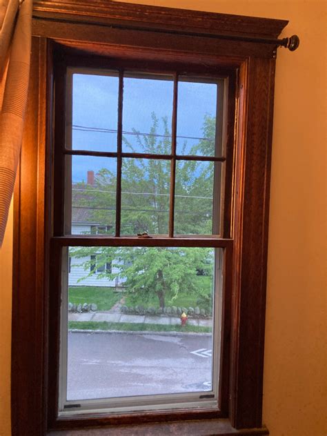 Almond Vinyl Windows Dark Brown Trim Houzz Forum