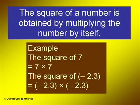 TIP BELAJAR MATEMATIK TIPS FOR LEARNING MATHEMATICS THE SQUARE OF A NUMBER