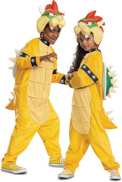 Bowser Costume Hooded Jumpsuit Official Super Mario Character Costume