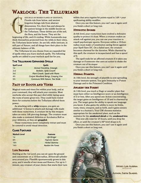 Warlock The Tellurians In 2025 Dungeons And Dragons Homebrew Dnd