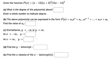 solved given the function p x x−12 x 2 3 15x−14 2 a
